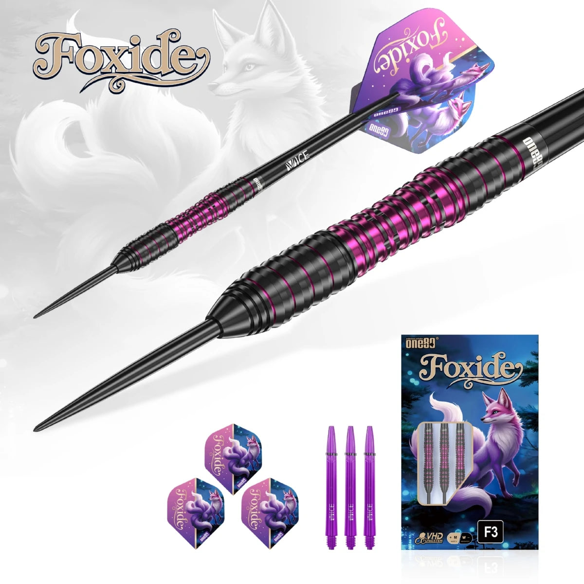 One80 Foxide F3 90 Tungsten Steeltip Münchner Dartcenter